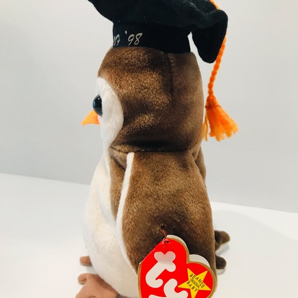 Ty | Other | Rare Retired 997 1998 Ty Wise Graduation Owl Beanie Baby ...